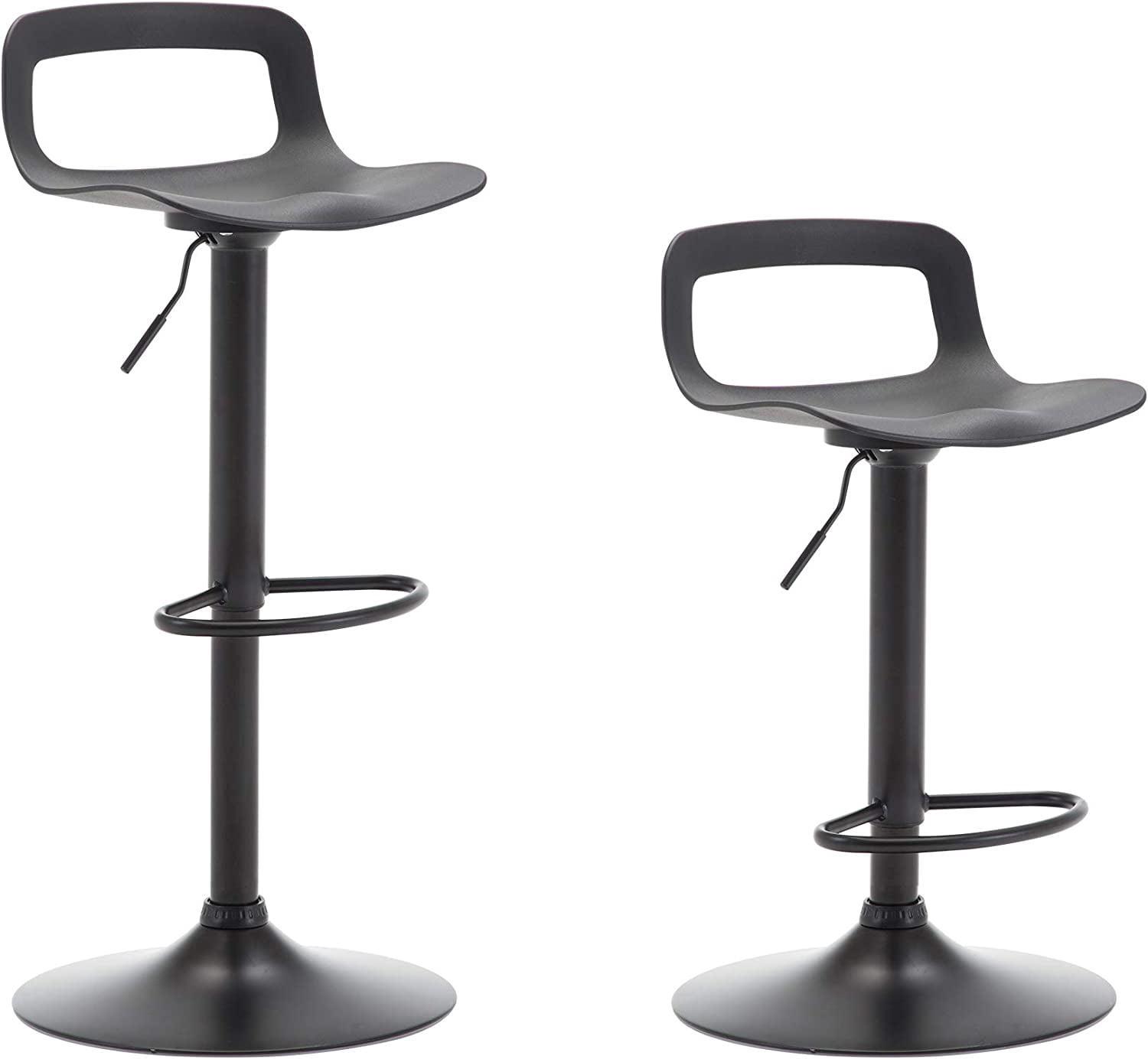 LSSPAID Bar Stools Set of 2, Adjustable Counter Height Barstools, Metal ...