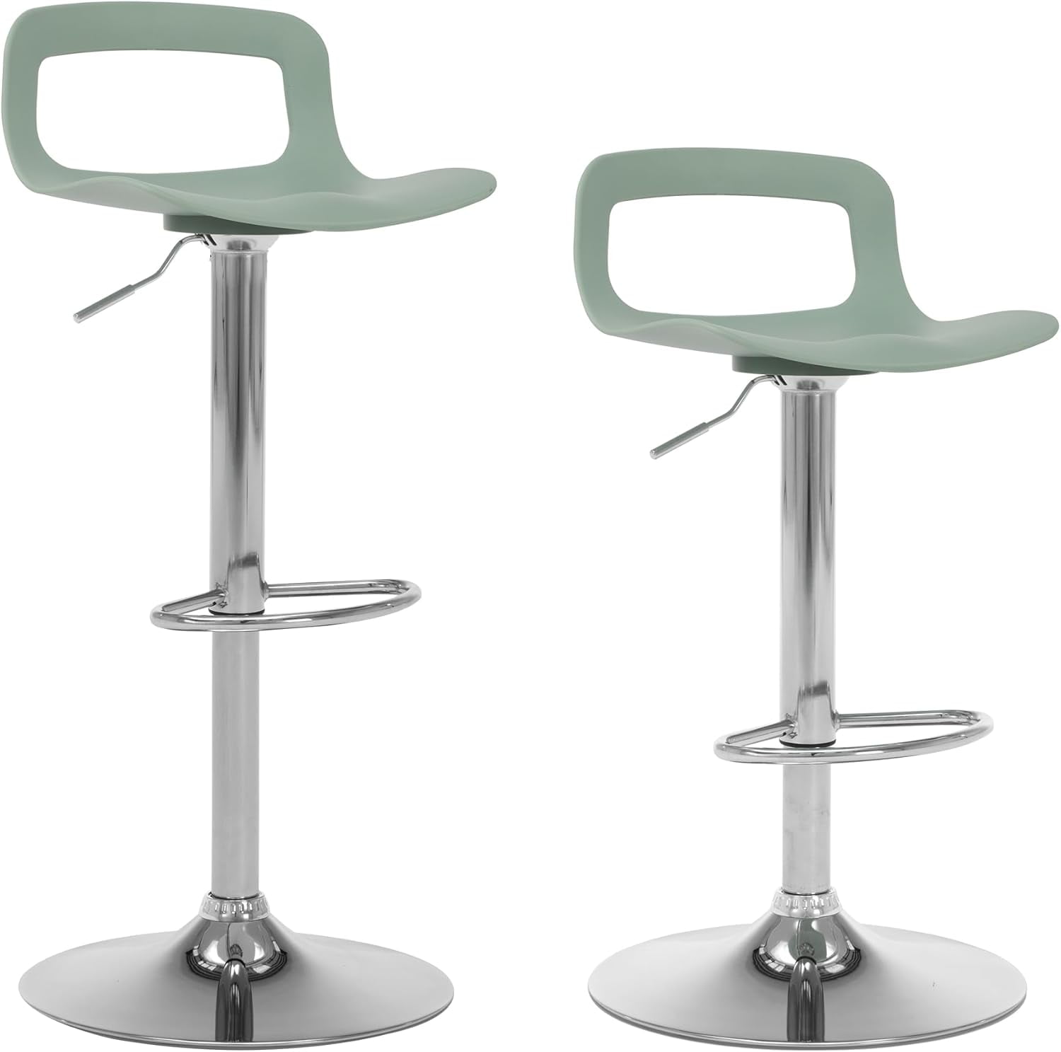 LSSPAID Swivel Bar Stools Set of 2, Modern Adjustable Height Counter ...