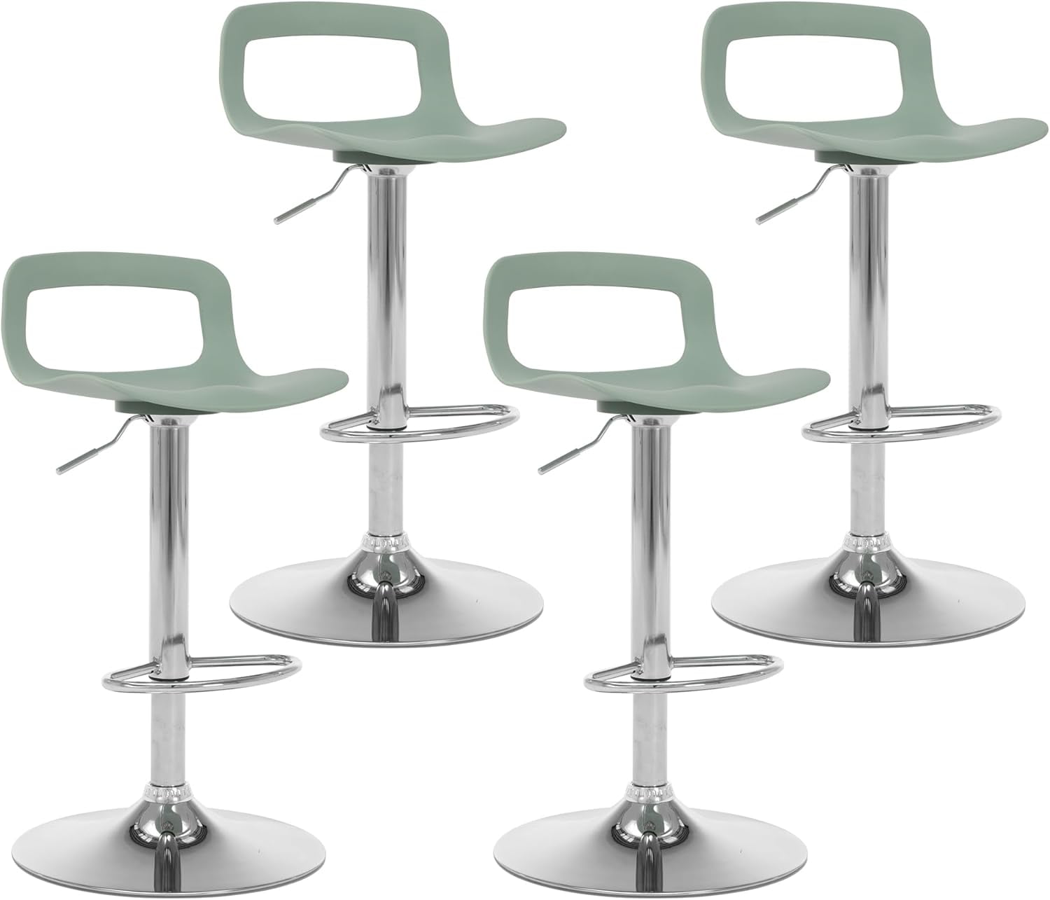 LSSPAID Swivel Bar Stools Set of 4, Modern Adjustable Height Counter ...