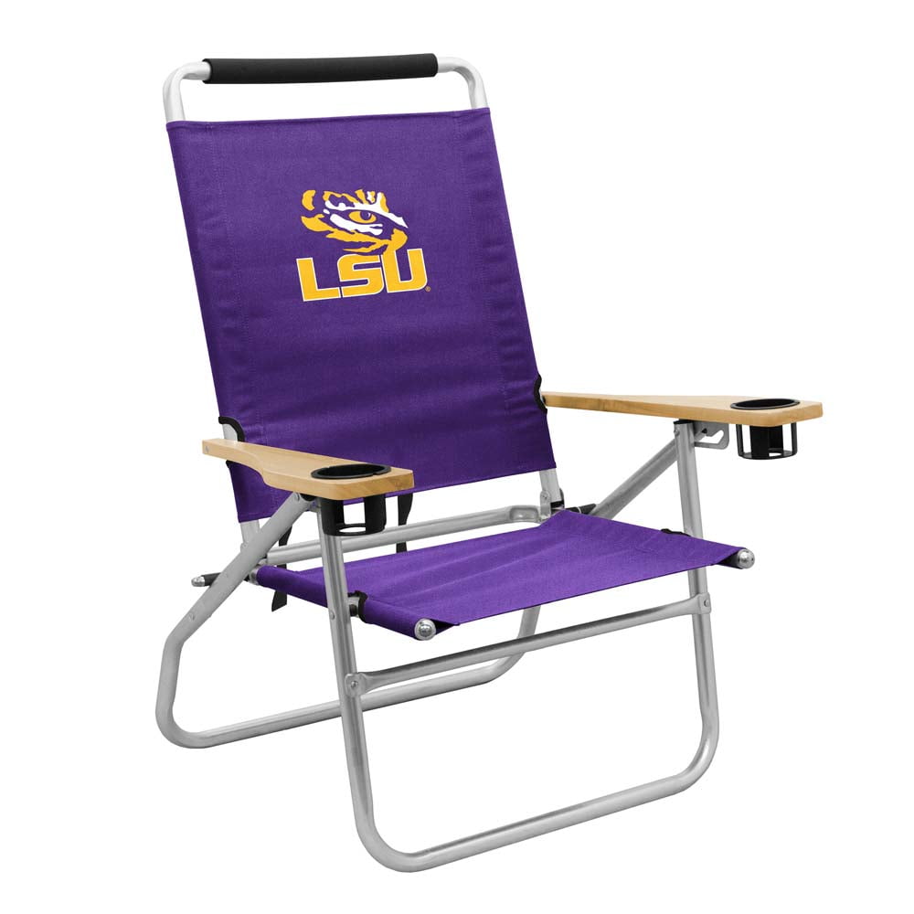 LSU Heavy-Duty Aluminum Beach Chair for Sand - Walmart.com