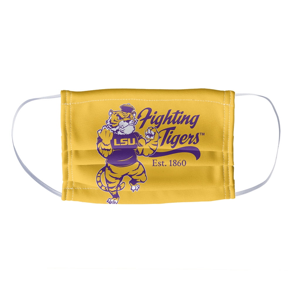 LSU Kids Mike the Fighting Tiger 1-Ply Reusable Face Mask Covering ...