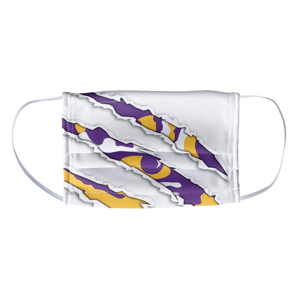 LSU Kids Tiger Scratches 1-Ply Reusable Face Mask Covering - Walmart.com