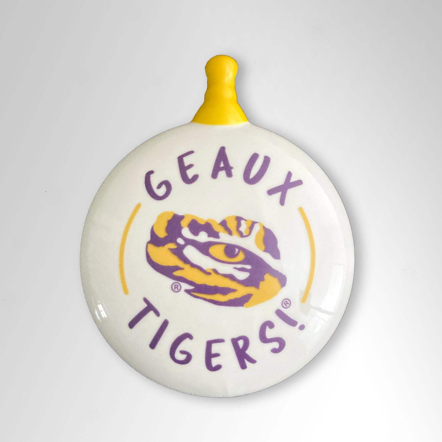 LSU Logo Ceramic Puff Ornament - Walmart.com