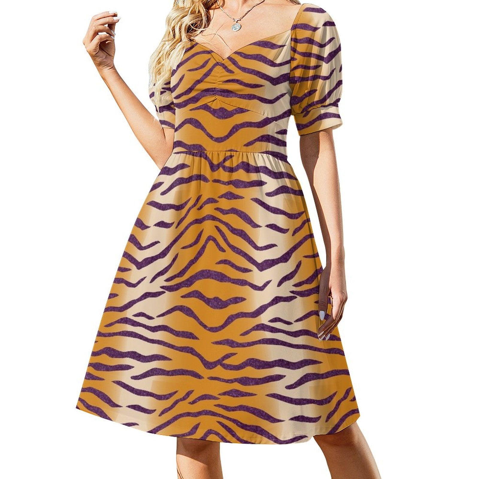 LSU Tiger Stripes 2 Sleeveless Dress ceremony dresses short dresses ...