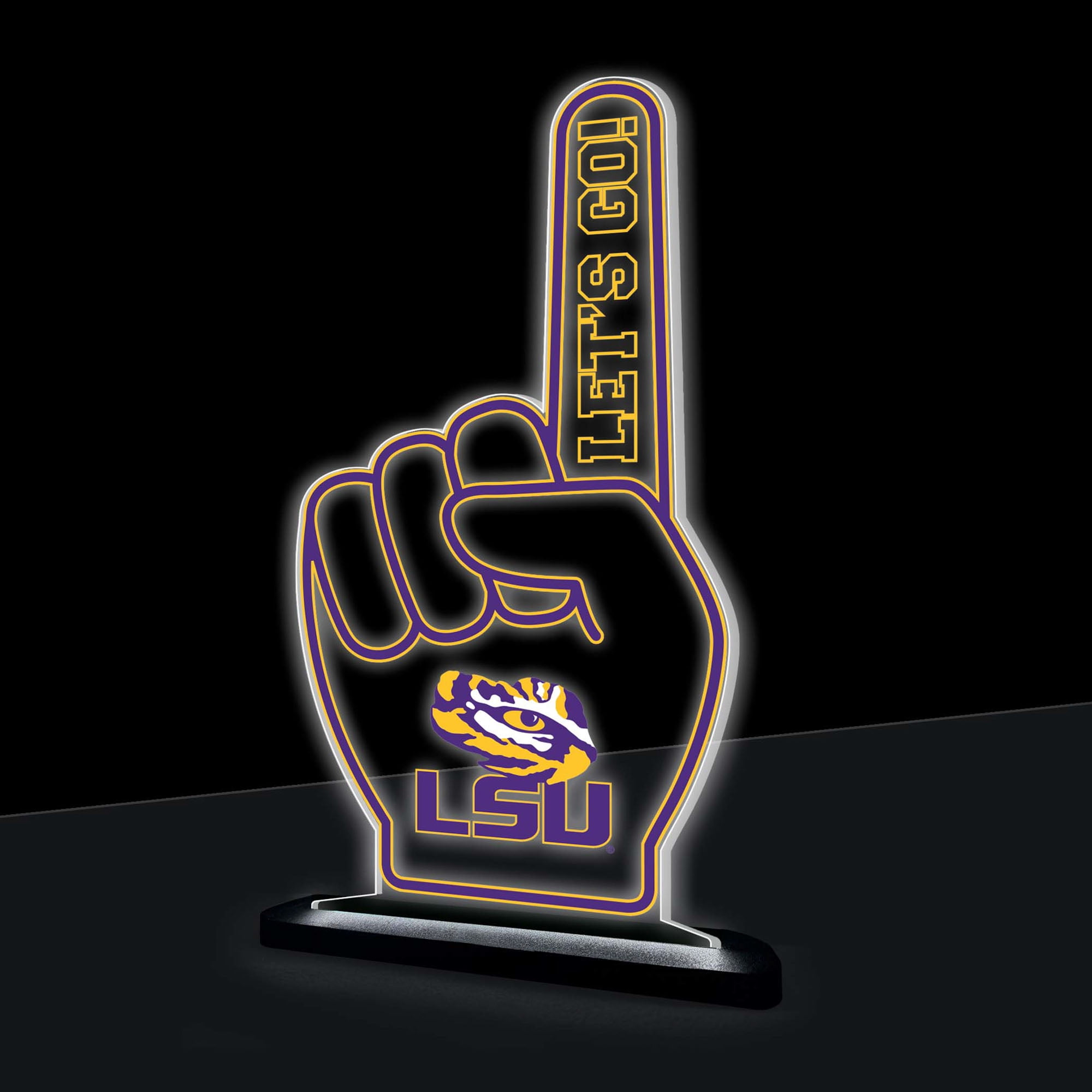 LSU Tigers 10" LED Tabletop Foam Finger Desklite Sign - Walmart.com
