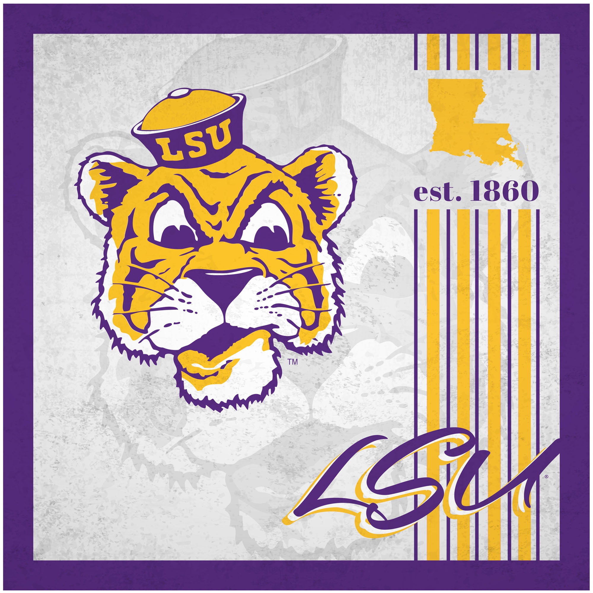 LSU Tigers 10" x 10" Greatest Hits Team Sign - Walmart.com