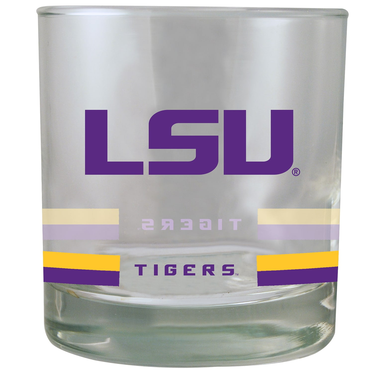 LSU Tigers 10oz. Banded Rocks Glass - Walmart.com