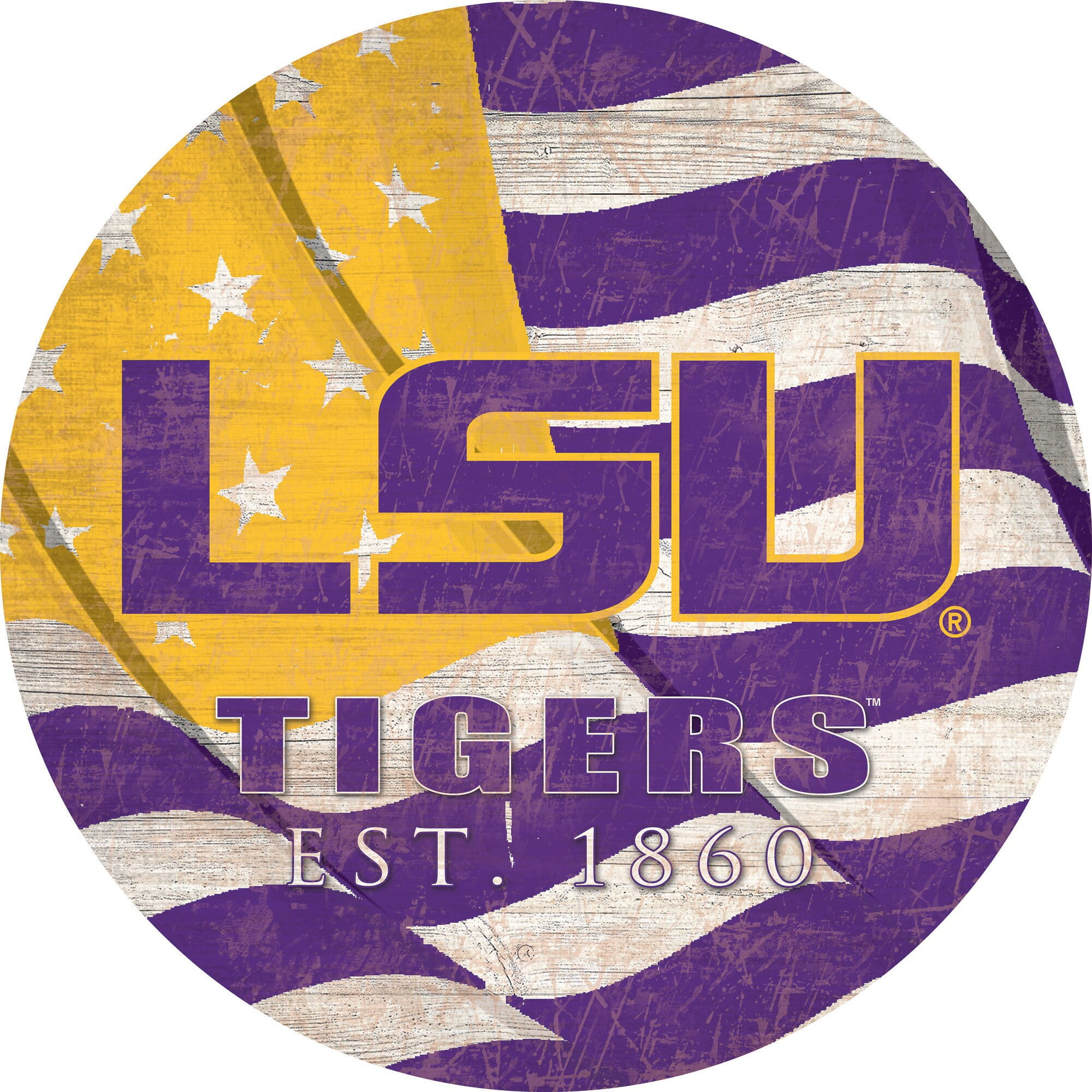 LSU Tigers 12" Team Color Flag Sign - Walmart.com