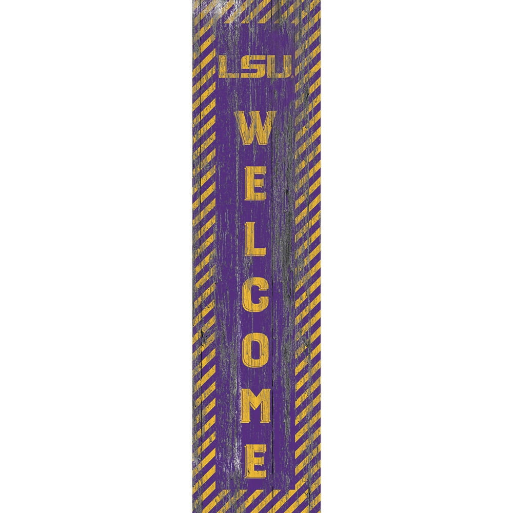 LSU Tigers 12'' x 48'' Door Leaner Welcome Sign - Walmart.com