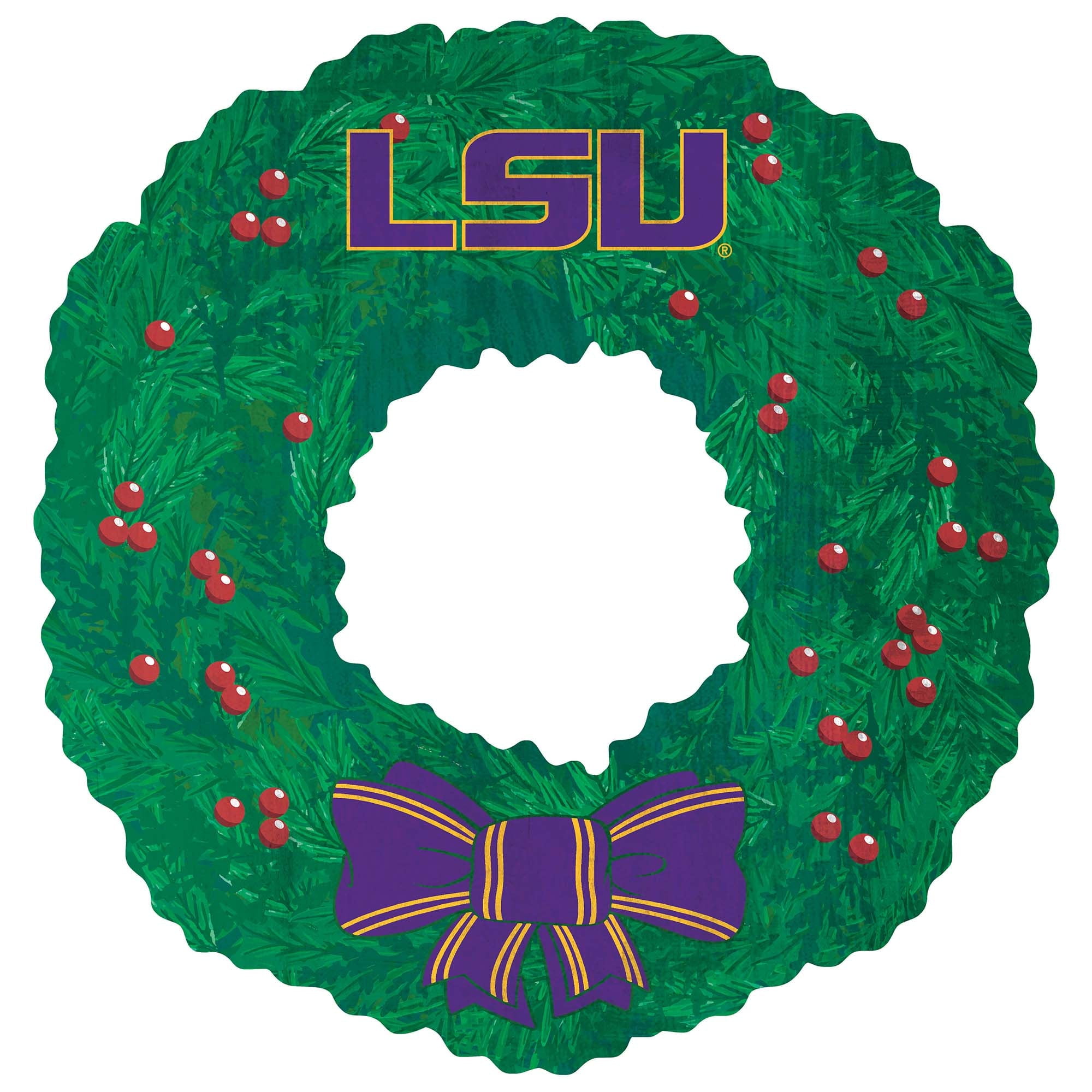 LSU Tigers 16'' Team Wreath Sign - Walmart.com