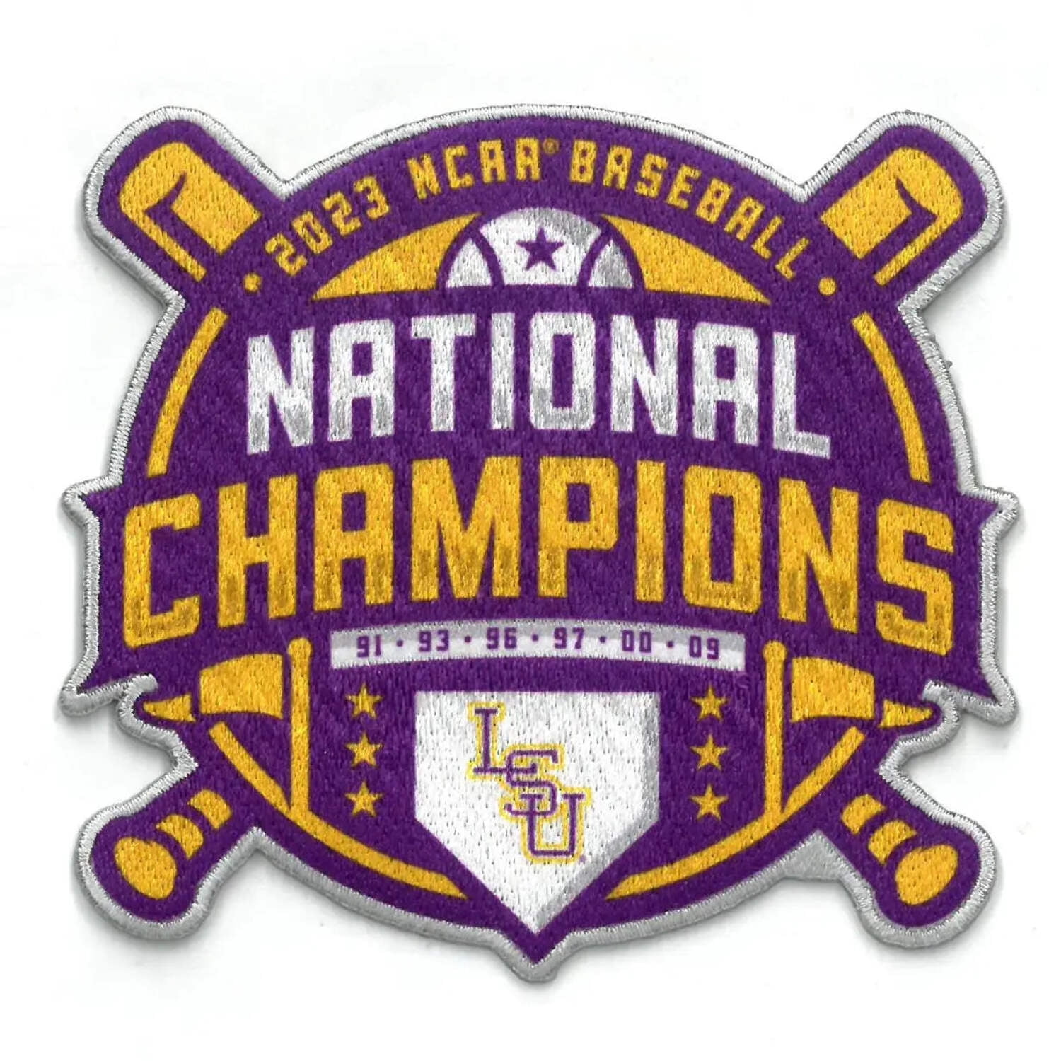 LSU Tigers 2023 Men's Baseball National Champions Patch - Walmart.com