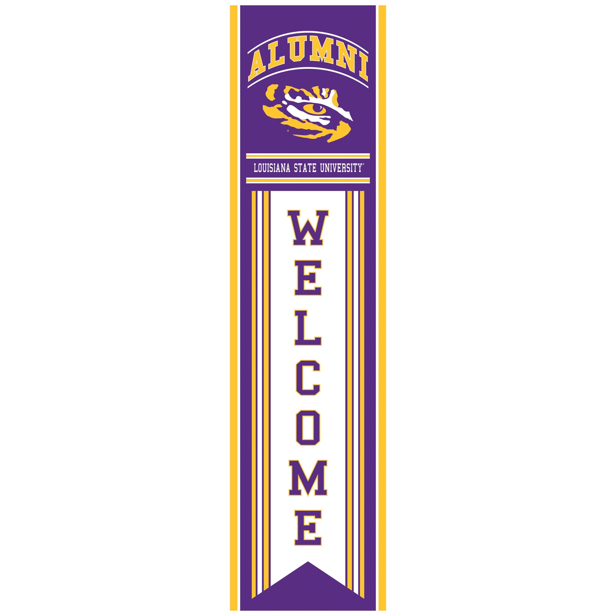 LSU Tigers 47" Alumni Porch Leaner Welcome Wall Sign - Walmart.com