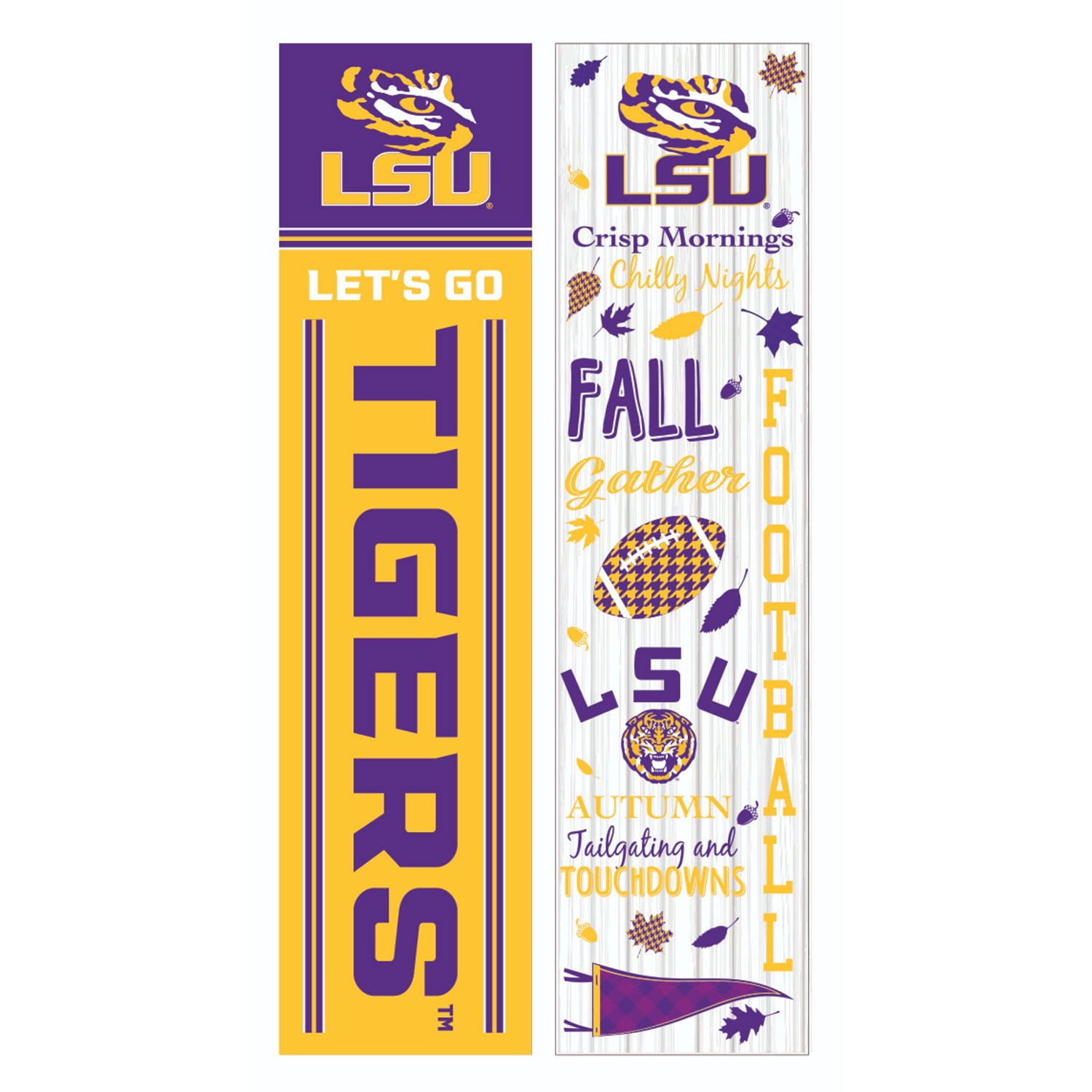 LSU Tigers 47" Double Sided Fall Leaner Fan Sign - Walmart.com