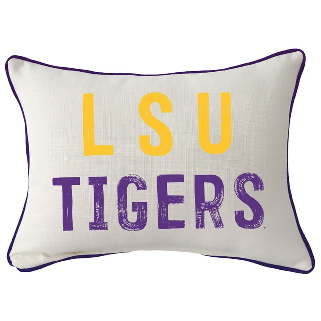LSU Tigers Distressed Logo Rectangular Piped Pillow - Walmart.com