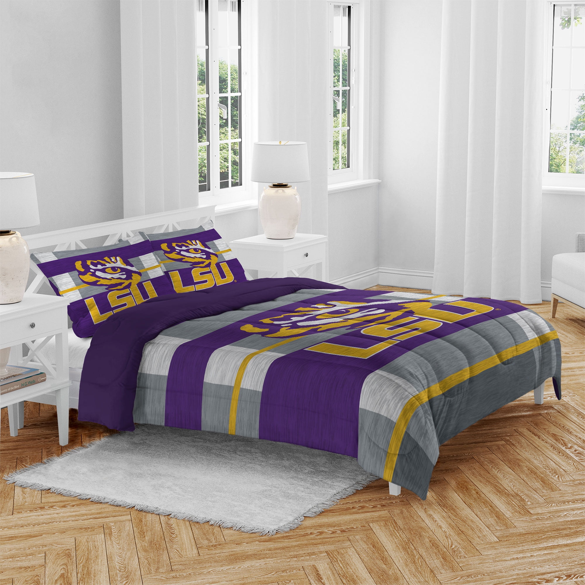 Pegasus Home Fashions LSU Tigers Comforter Full/Queen Bed Set with ...
