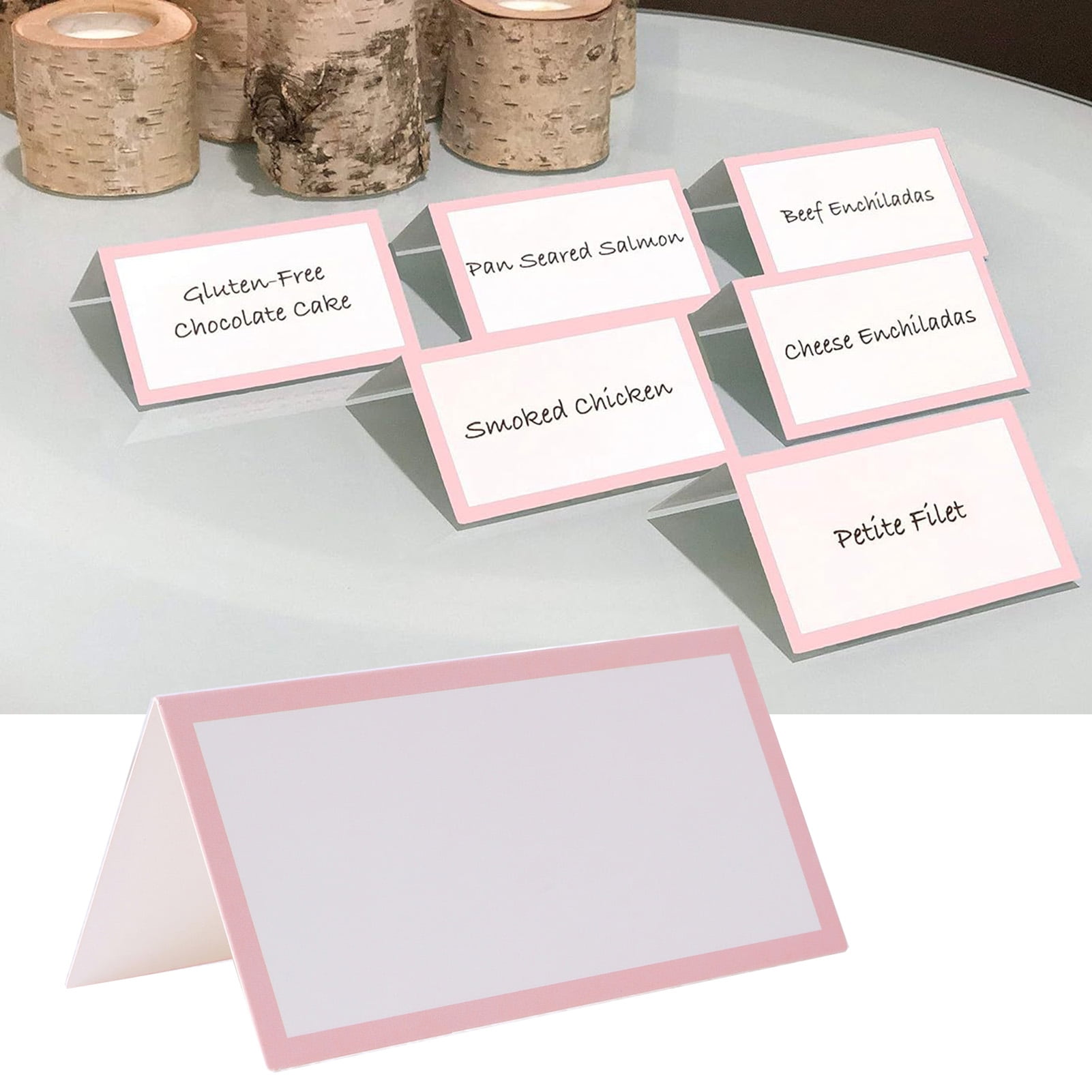 LShunze 100 Pack Wedding Place Cards for Table Setting, Blank Table ...