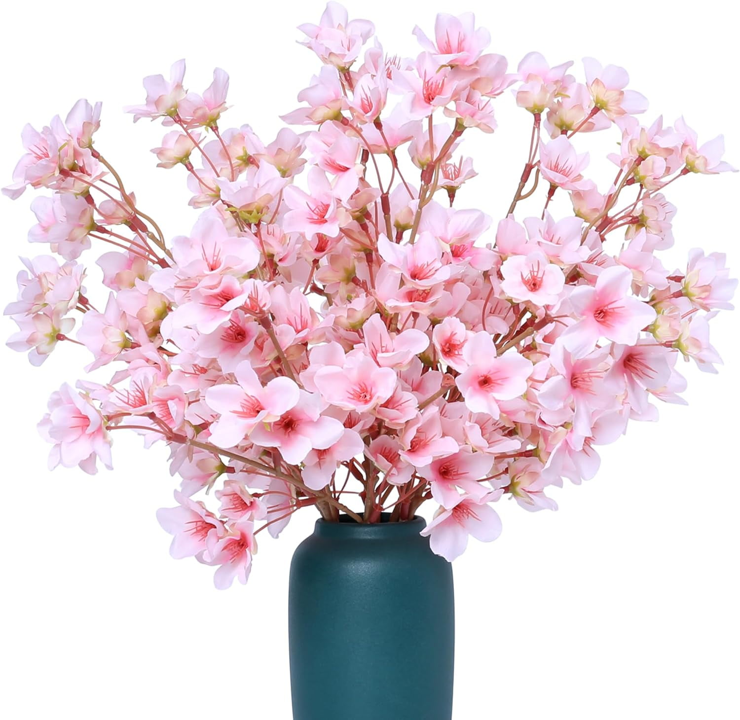 LShunze 16" Artificial Silk Cherry Blossom Flowers Bouquet (6 Count ...