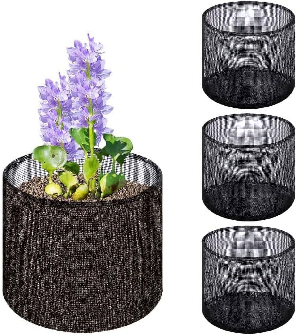 LShunze 4 Pcs Aquatic Planting Bags - 7" Reusable Mesh Water Garden ...