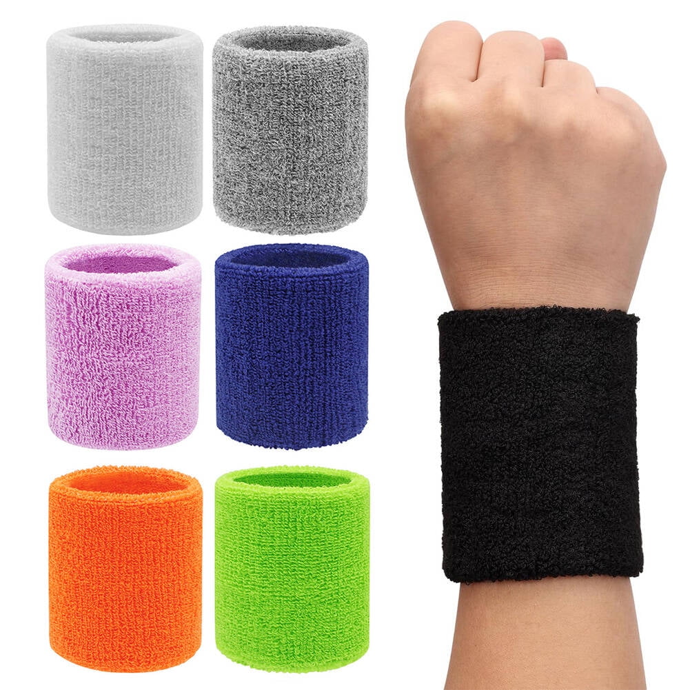 LShunze Absorbent Wrist Sweatbands, 1Pair Tennis Sweat Bands for Gym ...