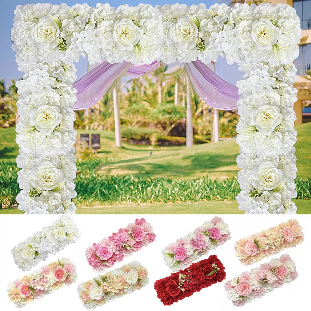 LShunze Artificial Flower Arch - Rose Silk Peony Floral Swags for ...