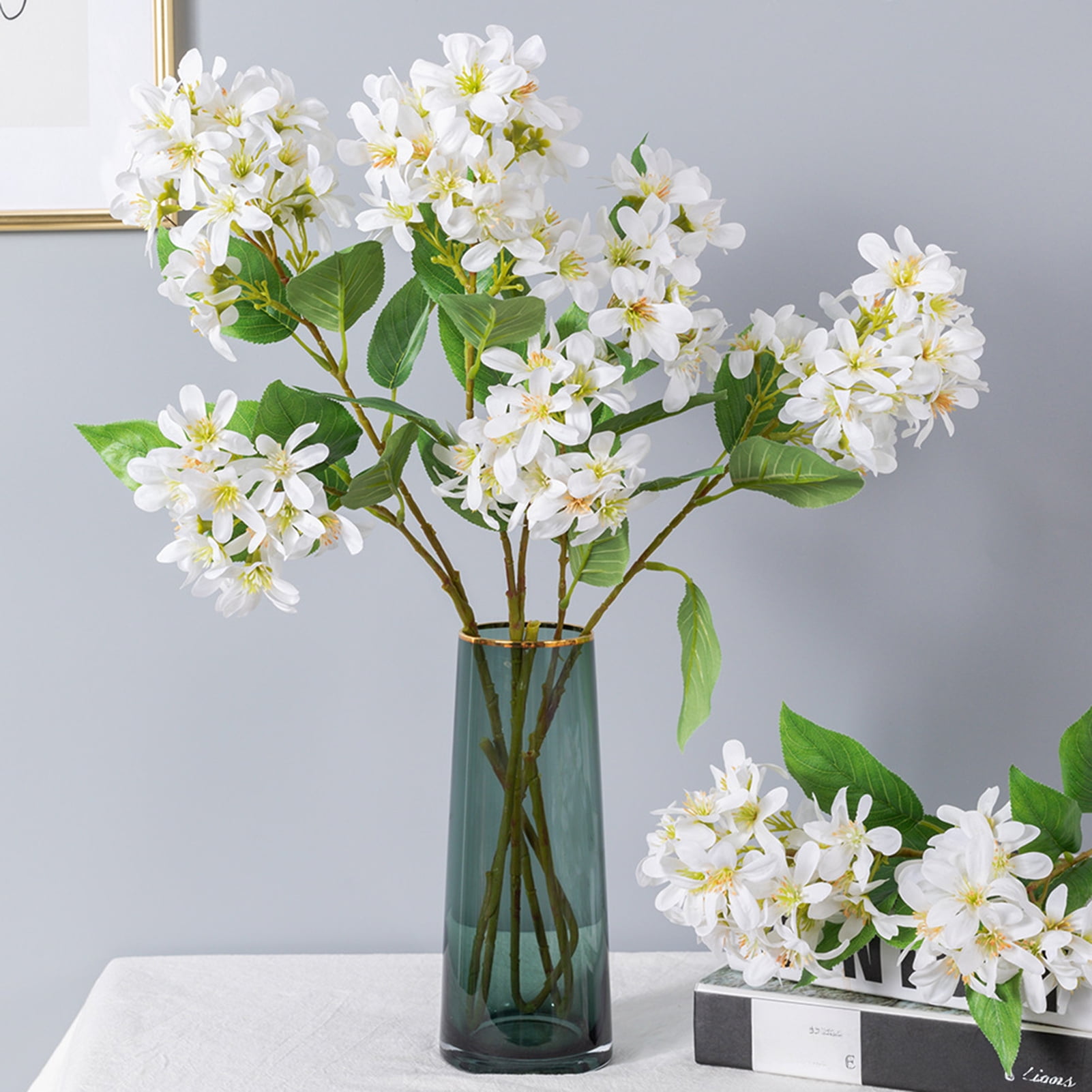 LShunze Artificial Lilac Realistic Faux Flowers with Bendable Stem Long ...