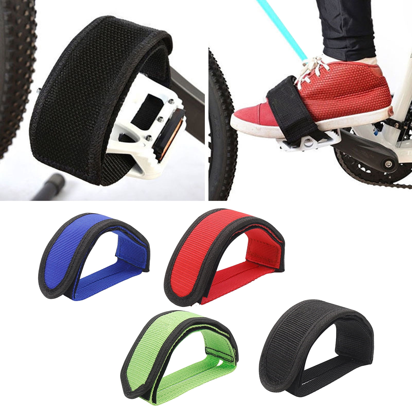 LShunze Bike Pedal Straps Bicycle Feet Straps Cycling Adhesive Pedal ...