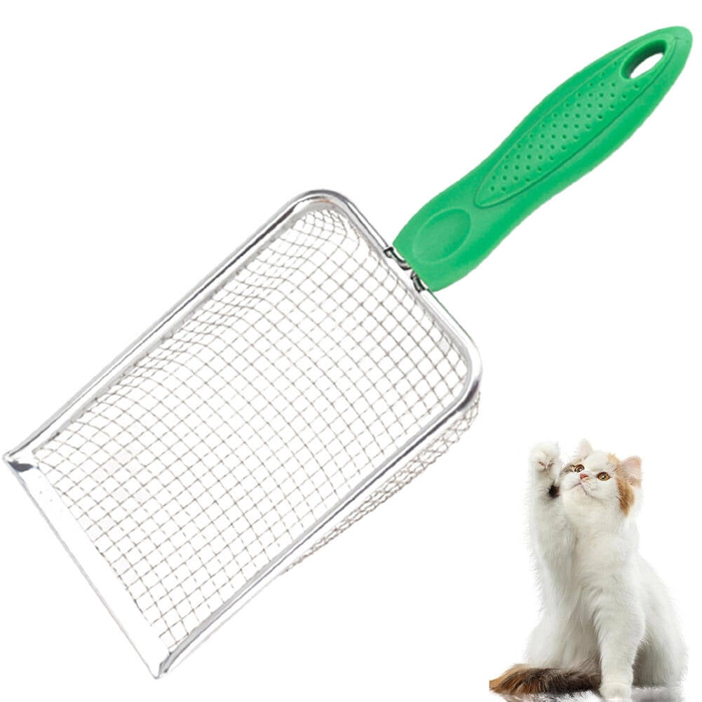 LShunze Cat Litter Scoop, Stainless Steel Fine Mesh, Litter Cleaner ...