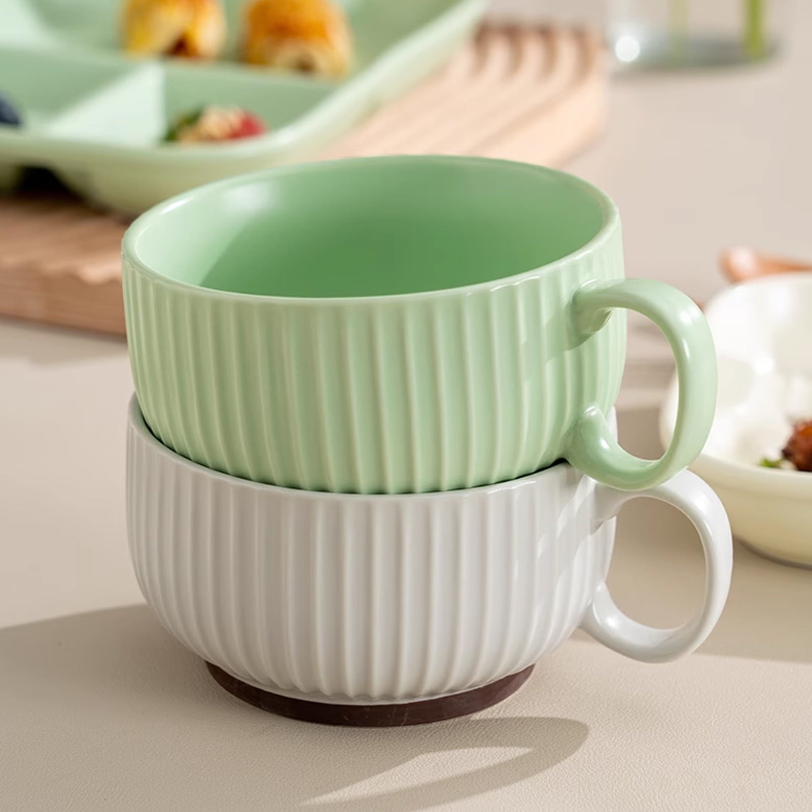 LShunze Classic White Ceramic Small Creamer Pitcher with Handle- Fine ...