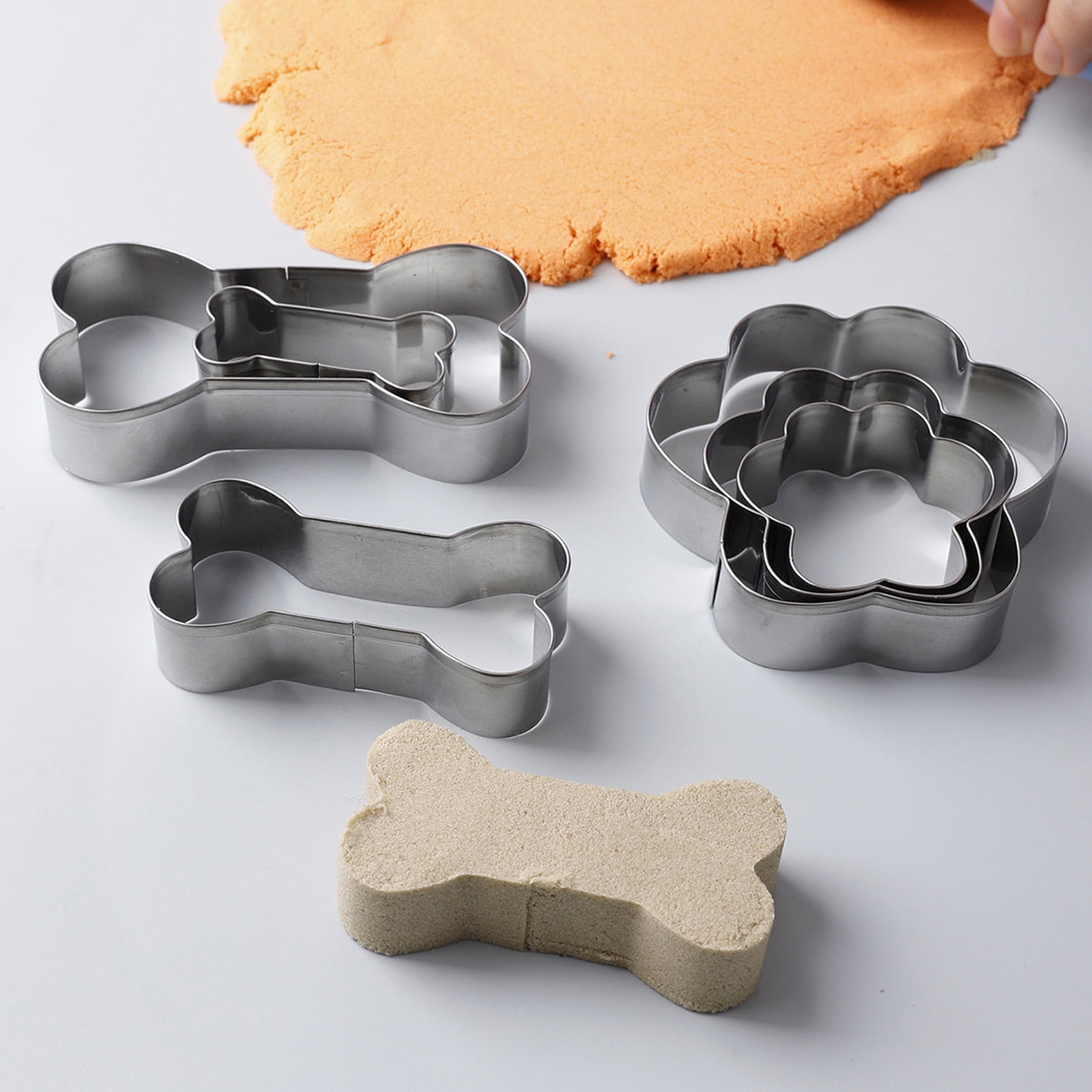 LShunze Dog Cookie Cutters Set -3 Different Sizes Of Dog, Bone, and Paw ...