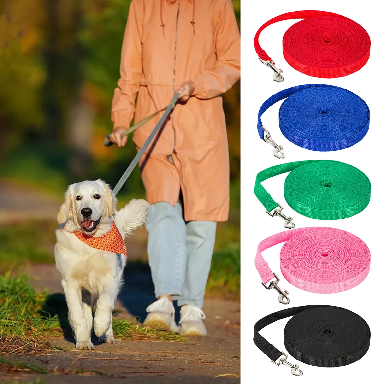 LShunze Dog Leash Heavy Duty for Large Dogs That Pull, Double Handle ...