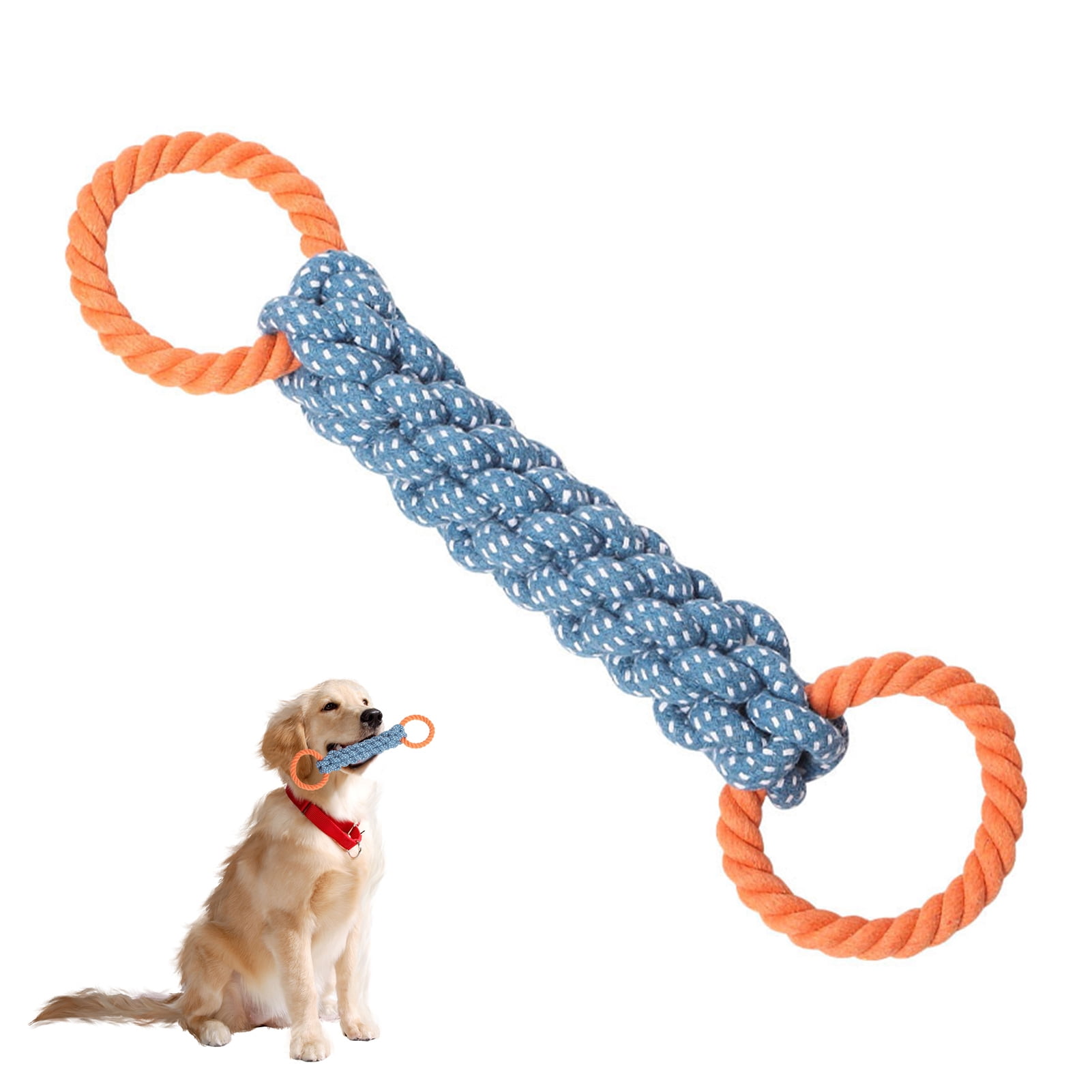 LShunze Double-Ring Rope Toy for Dogs, Dog Toys for Large Medium Breed ...