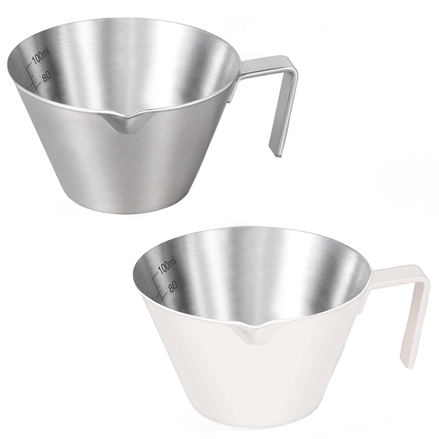 LShunze Espresso Measuring Cups, Double Spouts Stainless Steel Espresso ...