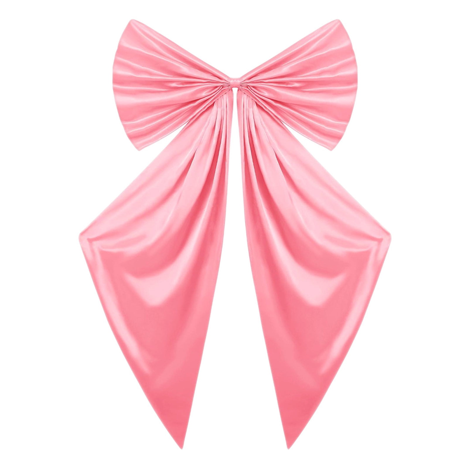 LShunze Large Pink Bow, Wedding Bow Decorations Satin Ribbon Twist Tie ...