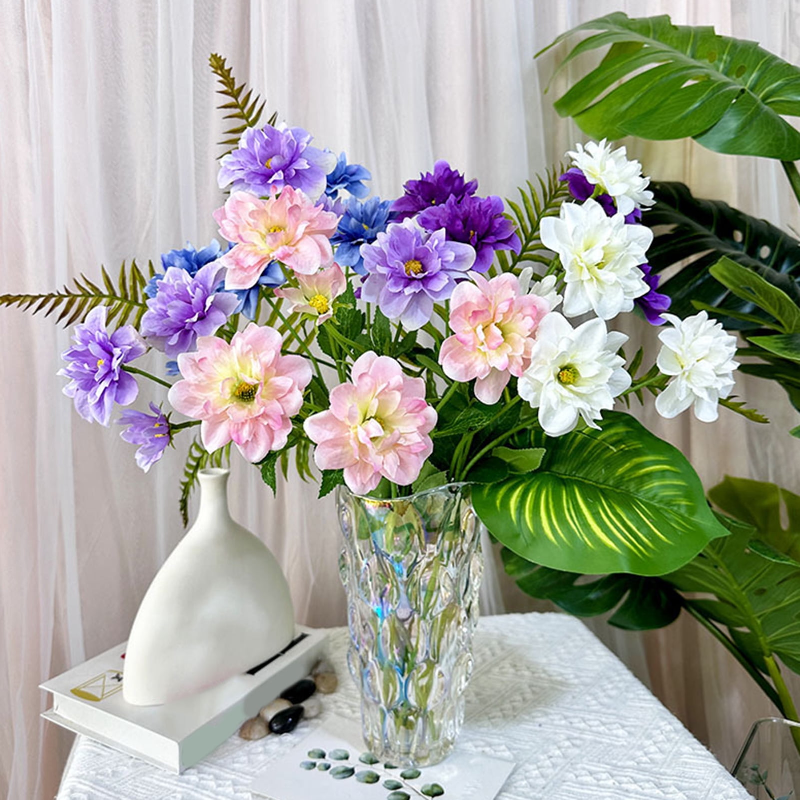 LShunze Simulated Snow Lotus Long-lasting Artificial Flowers Reusable ...