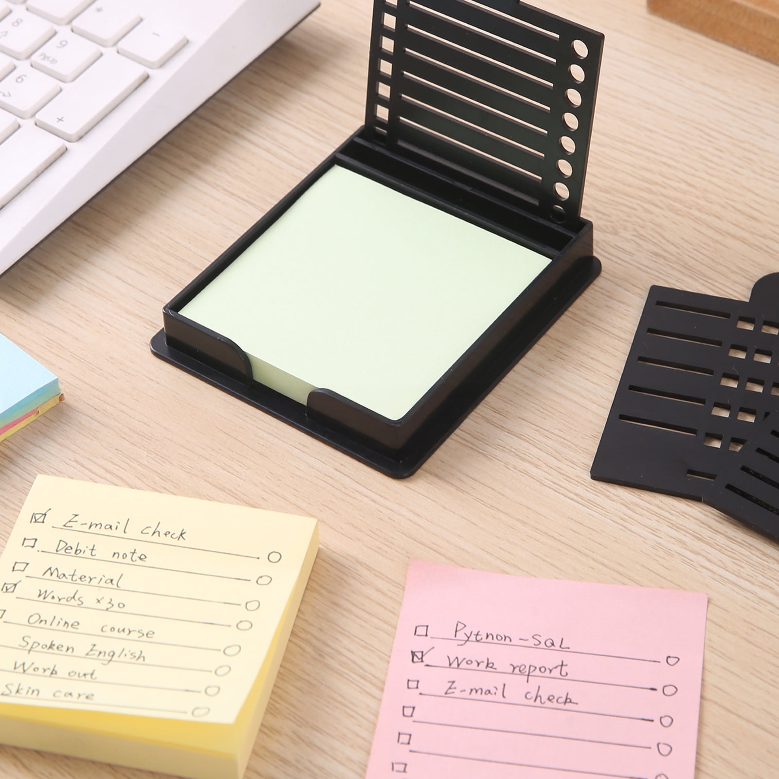 LShunze Sticky Note Holder Compatible with Post It Notes, 3x3 Sticky ...