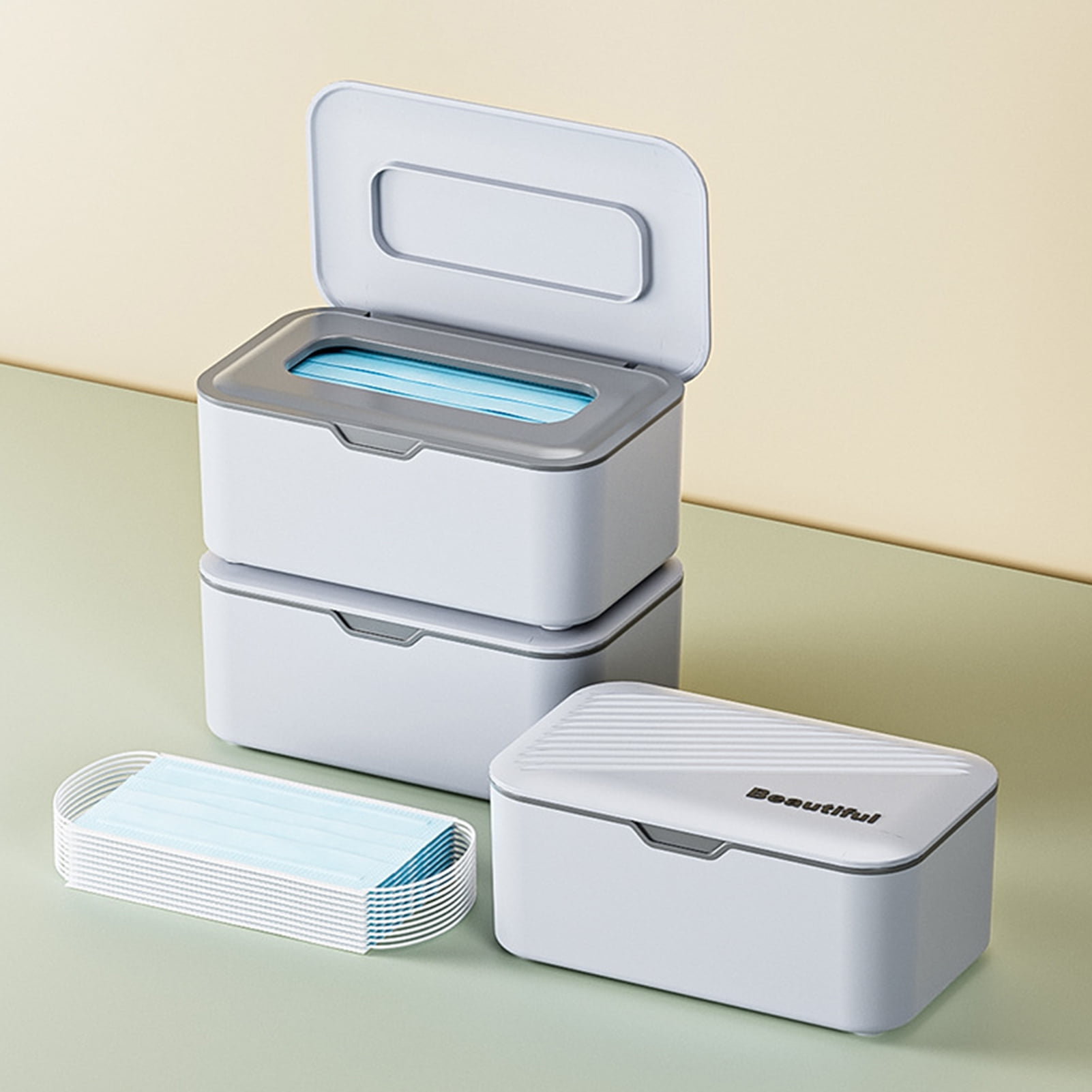 LShunze Wipes Dispenser, Wipe Holder for Baby & Adult, Refillable Wipe ...