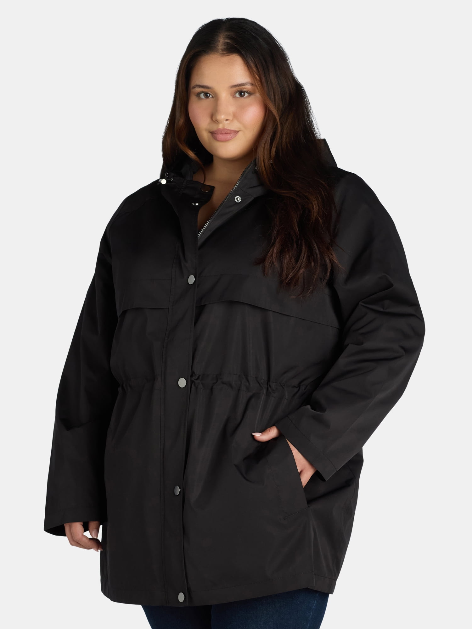 Time and Tru Women's and Women's Plus Lightweight Anorak Jacket with ...