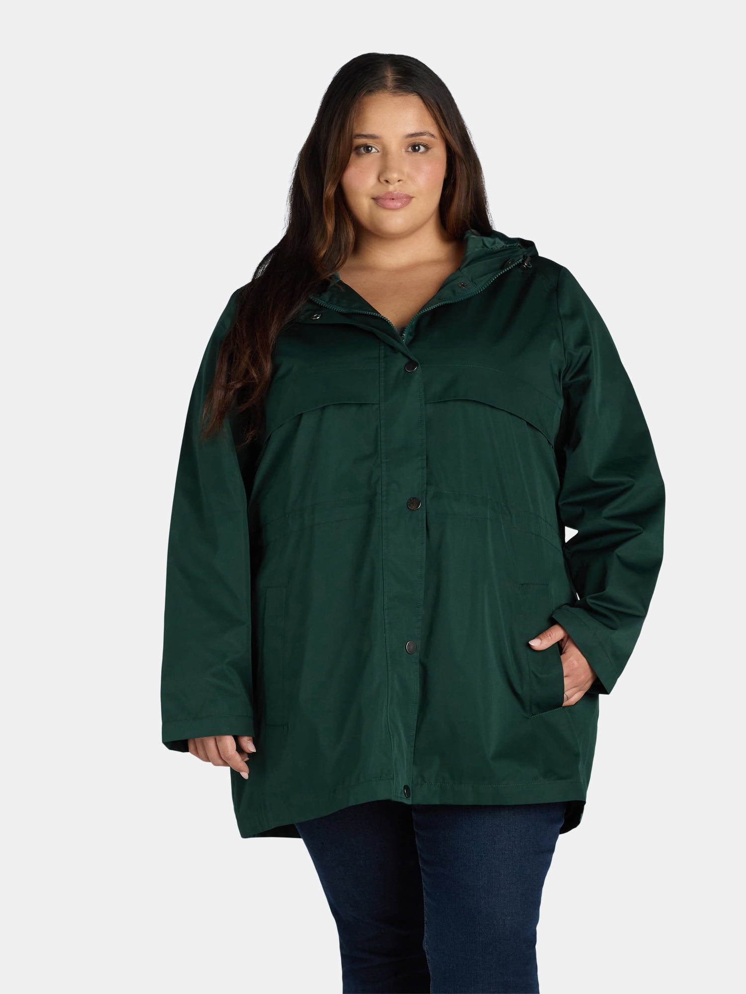 Time and Tru Women's and Women's Plus Lightweight Anorak Jacket with ...