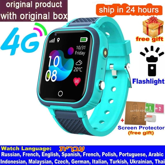 LT21 4G Smart Watch Kids GPS WIFI Video Call SOS IP67 Waterproof Child ...