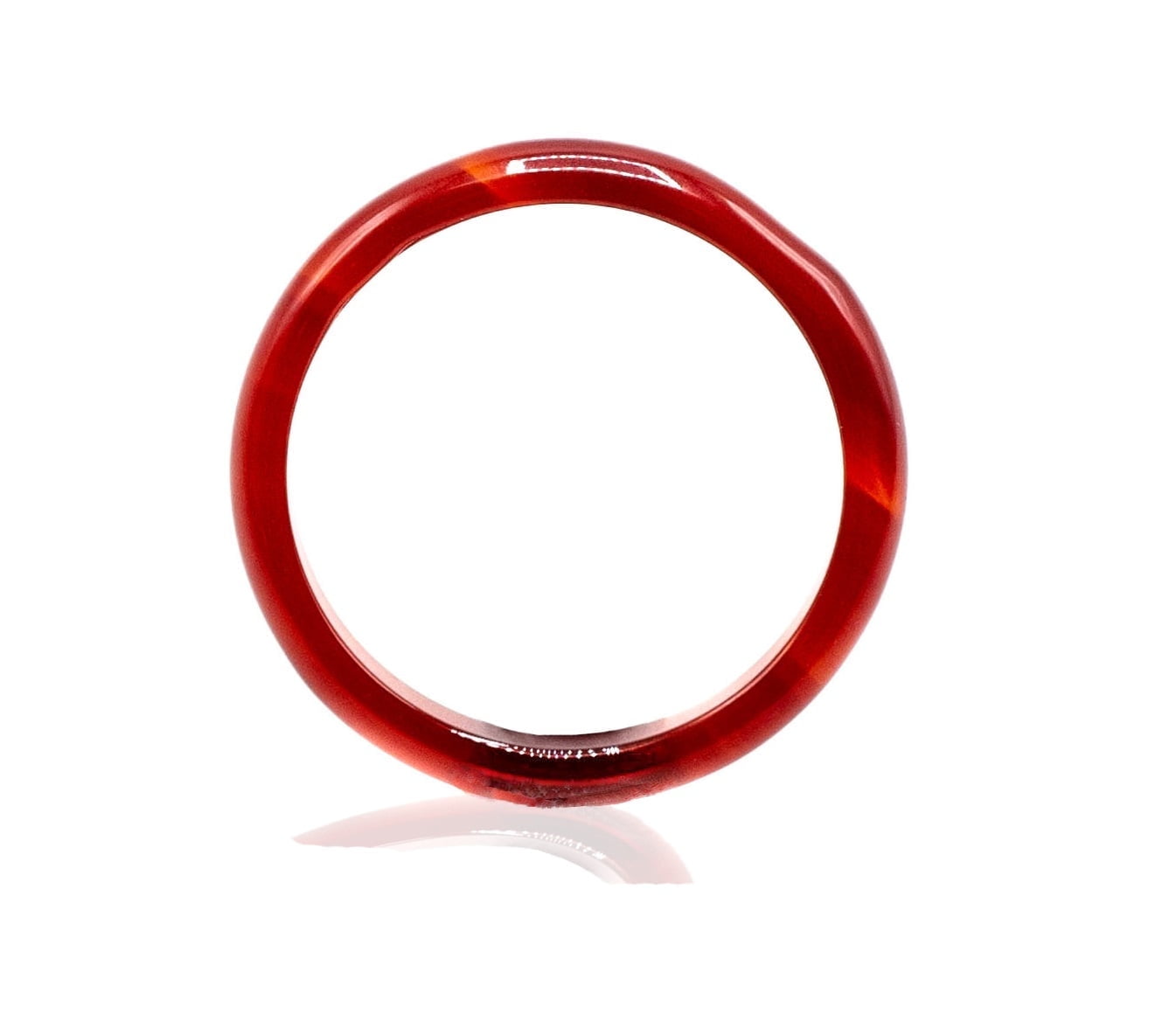 LTC Designs Genuine Red-Agate Skinny Thin-Band Ring, Ring Size: 7.5 ...
