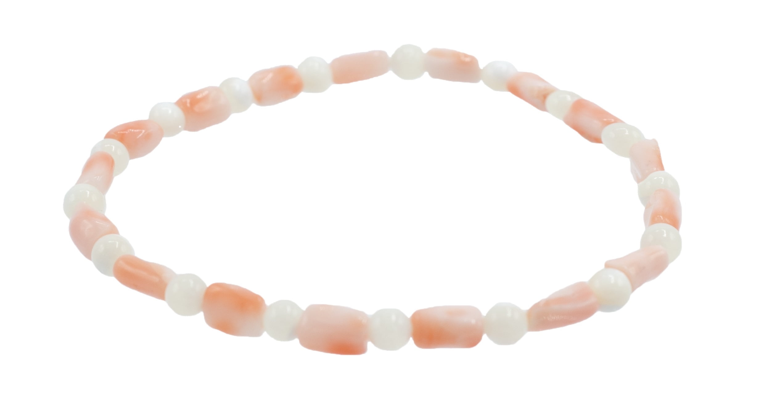 LTC Designs Natural Deep Sea Coral Tube and Round Mother-of-Pearl ...