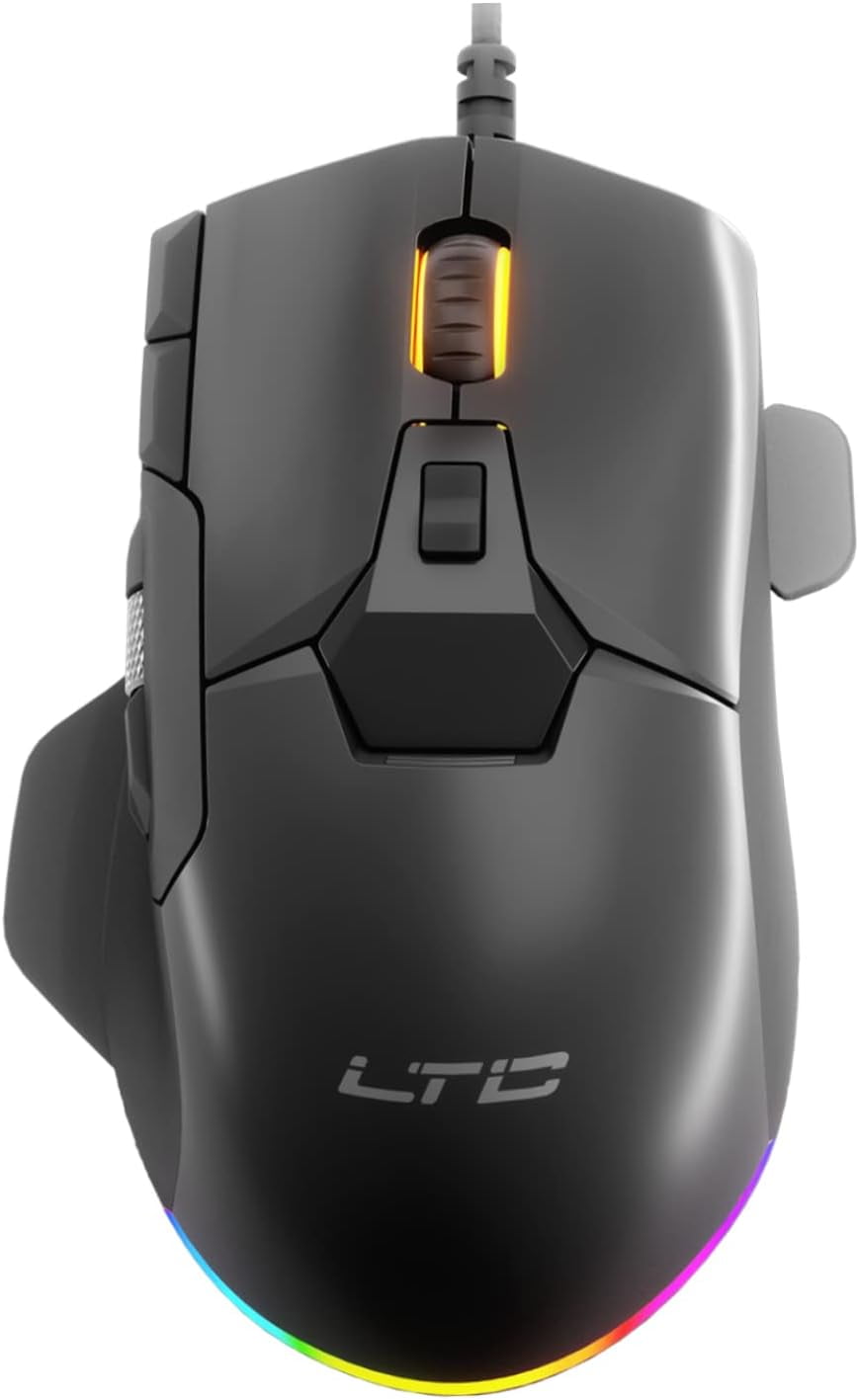 LTC GM-041 Wired Gaming Mouse with Thumb Side Scroll, RGB Backlit ...