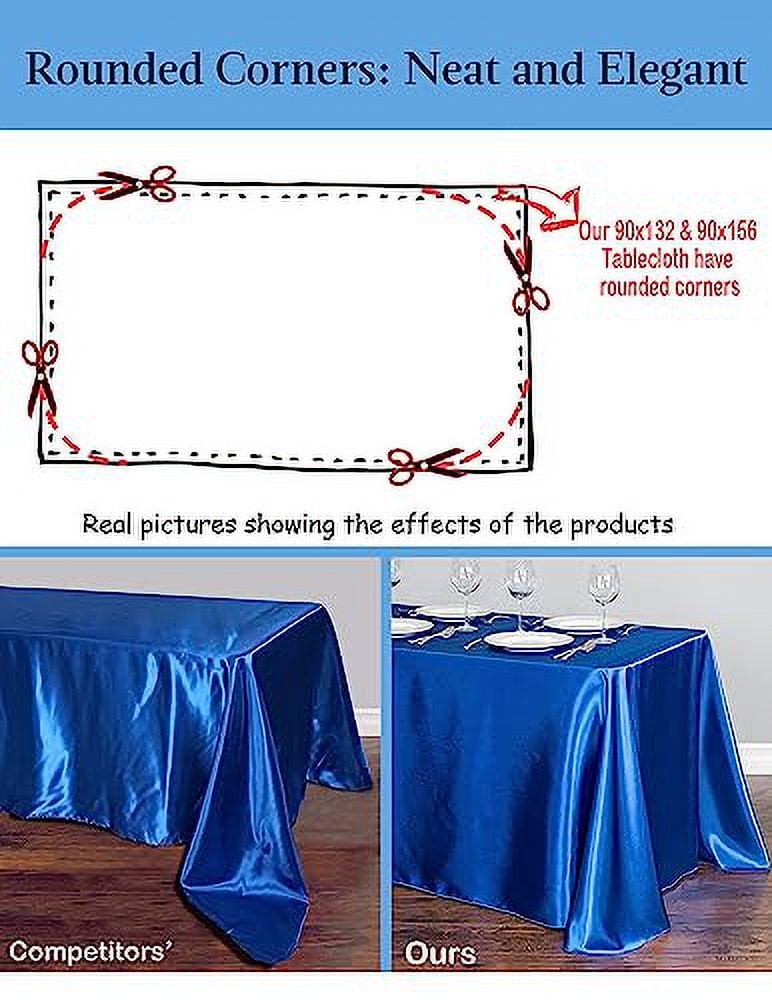 LTC LINENS Bulk 10-Pack White Rectangular Tablecloths 90 in x 156 in ...