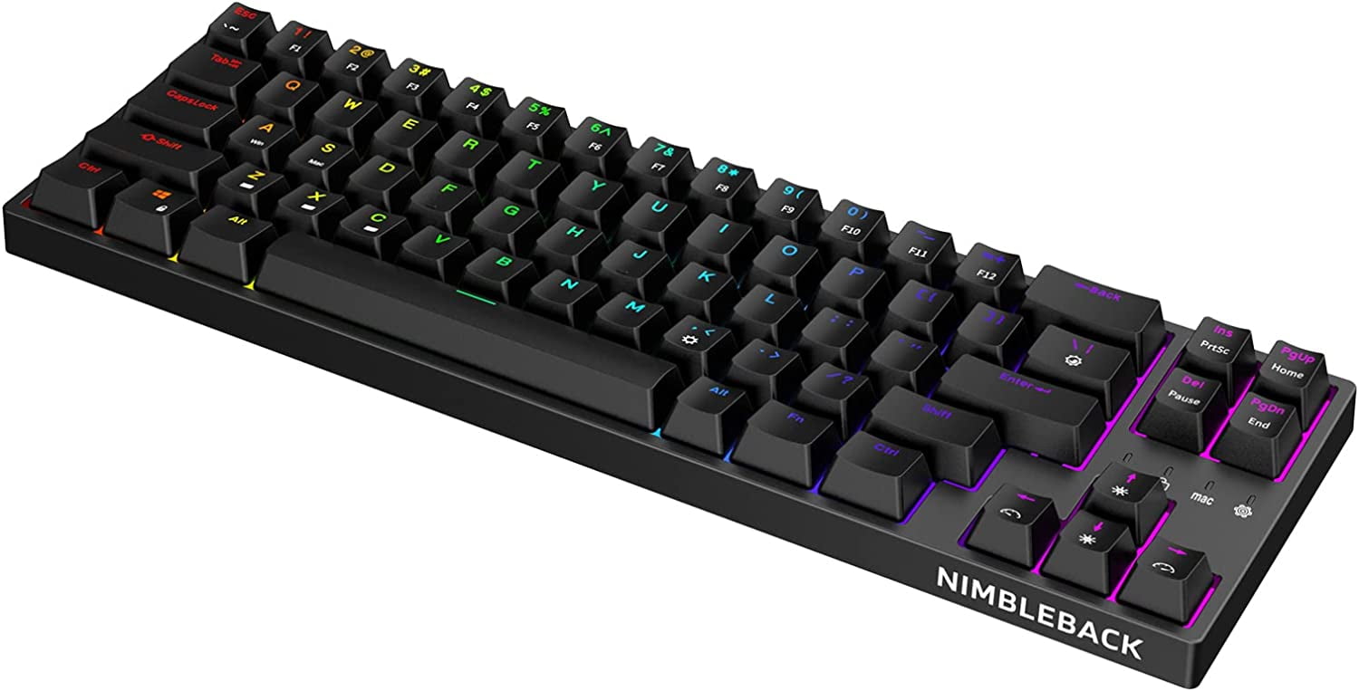 LTC NB681 Nimbleback Wired 65% Mechanical Keyboard, RGB Backlit Ultra-Compact 68 Keys Gaming ...