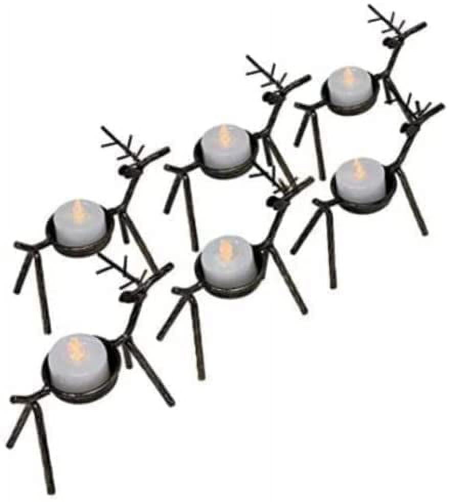 LTD Set of 6 Reindeer Tea Light Holders - Walmart.com