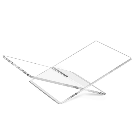 LTECARP Acrylic Clear Book Stands for Display, 15.8 x 9.5 x 4.3 in Open ...