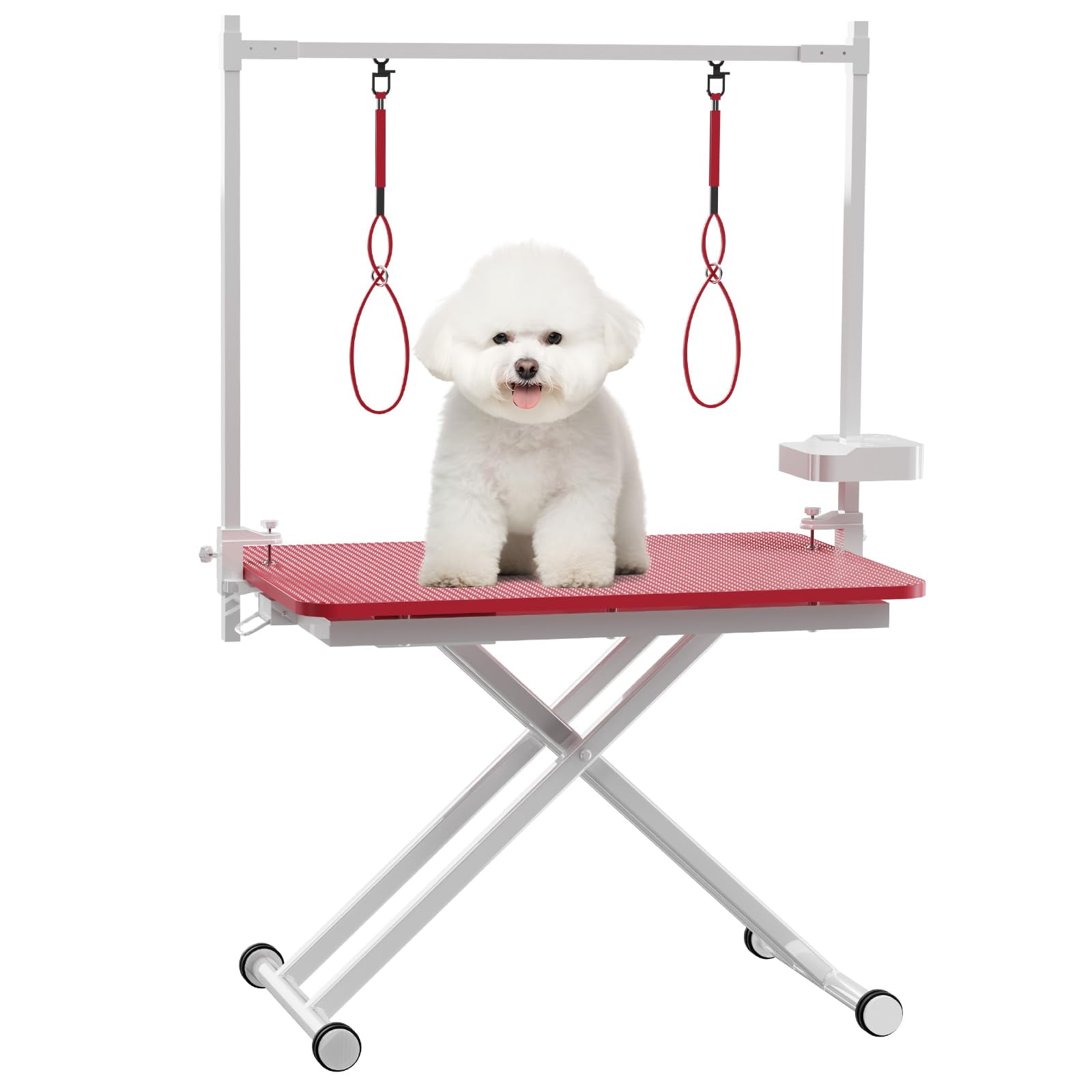 LTMATE 36" Foldable X-Lift Pet Grooming Table with Arms, Nooses, Mesh ...