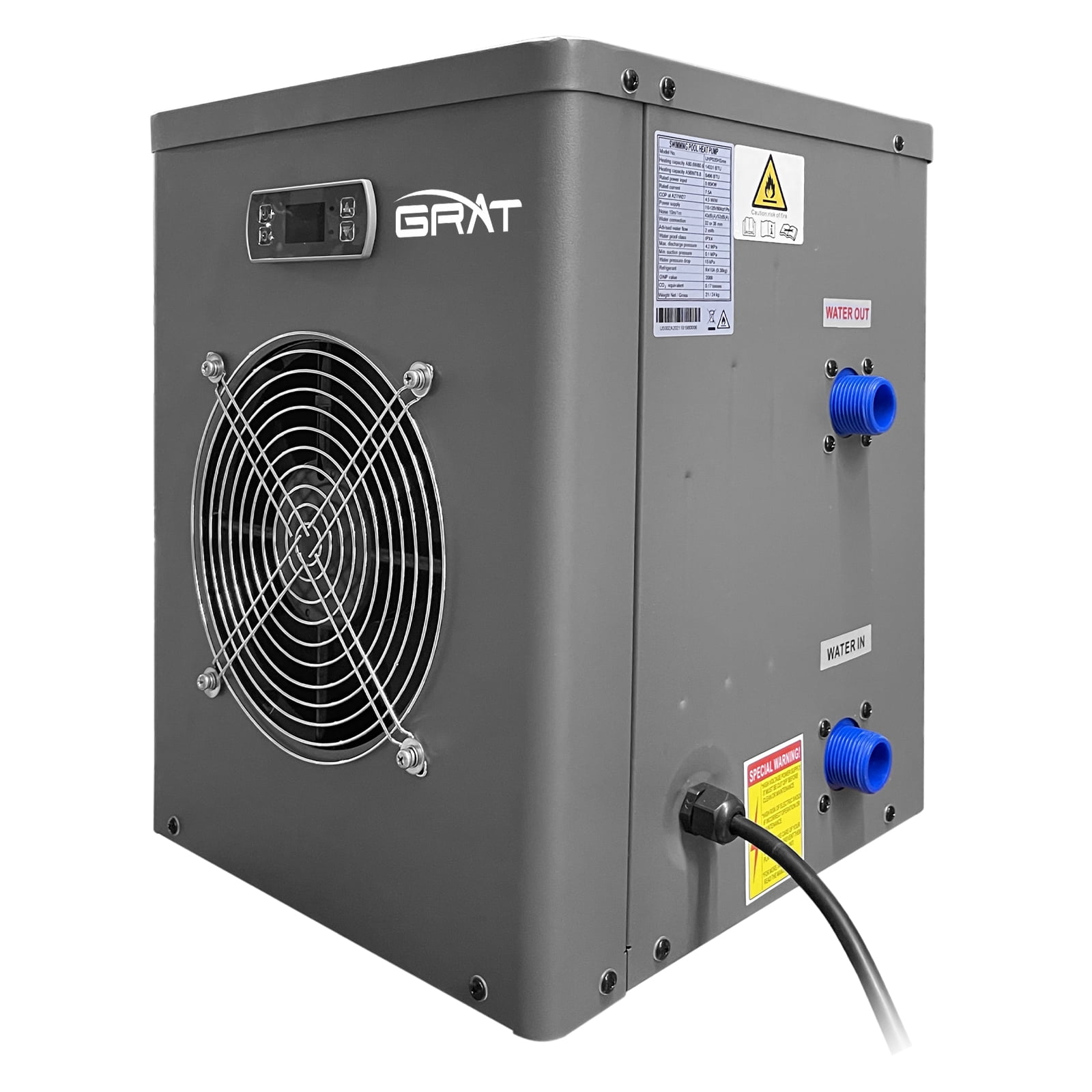 LTMATE 9600 BTU Pool Heater for Above Ground Pools, 110V/60Hz Heat Pump ...