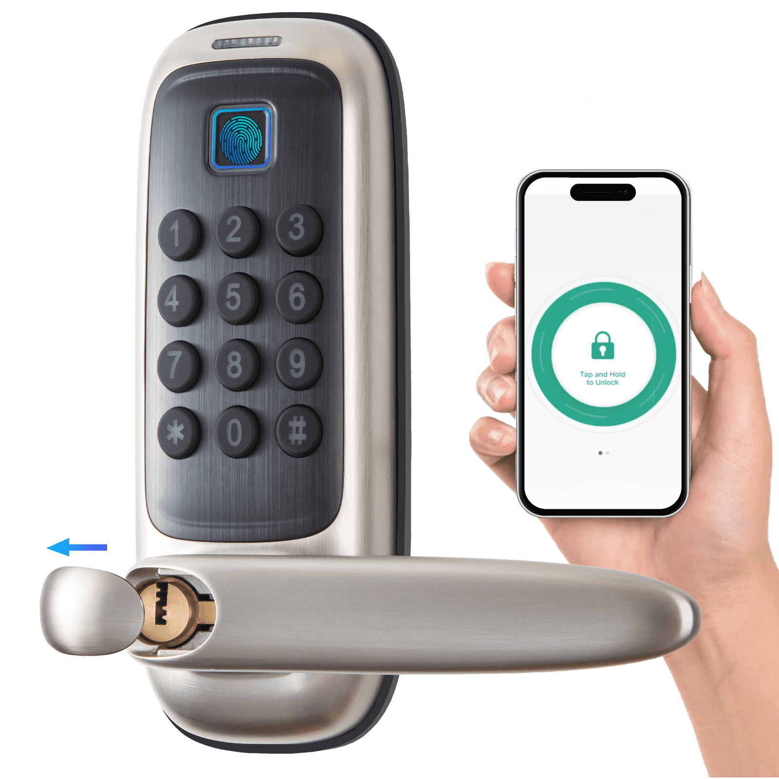 LTMATE Keyless Entry Door Lock with Keypad – Fingerprint Door Lock ...