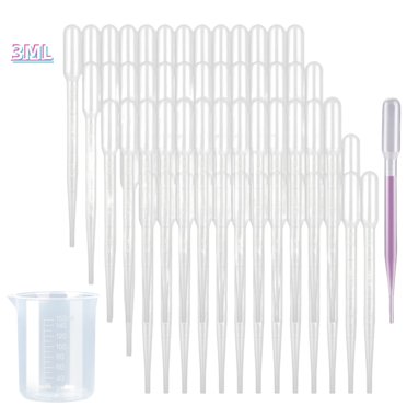 Anqbci 100Pcs 0.2ml Graduated Dropper Disposable Clear Plastic Liquid ...